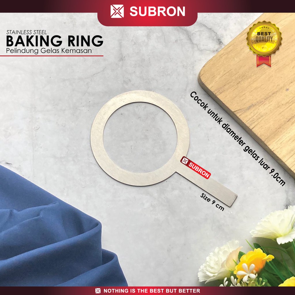 Jual SUBRON Baking Ring Stainless Pelindung Gelas Kemasan Creme Brulee ...