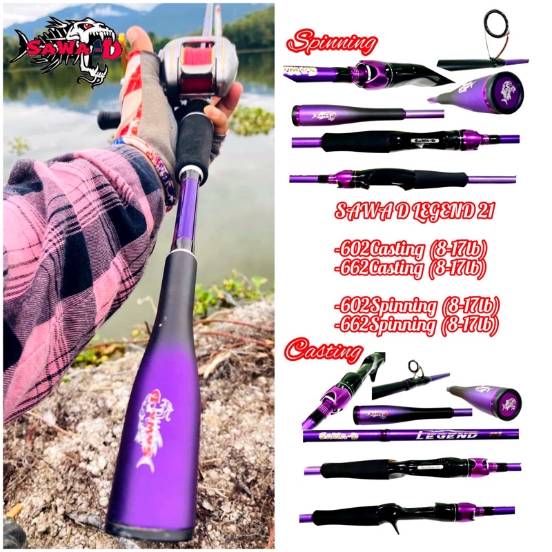 Jual ROD SAWA-D LEGEND 21 (NEW)|| BAITCASTING REEL SAWA-D SIGNATURE 150 ...