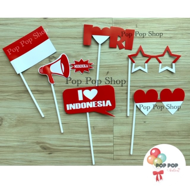 Jual Acc Photobooth HUT RI I love INDONESIA/ Photo Props/ Properti Foto ...