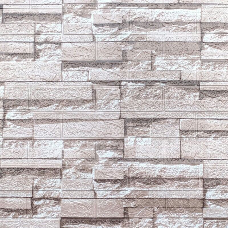 Jual wallpaper batu alam abu abu 3D 4mm | Shopee Indonesia