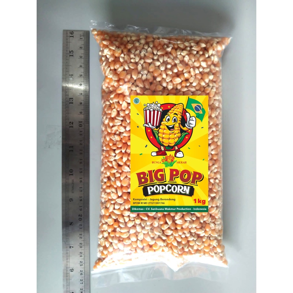 Jual JAGUNG BIGPOP POPCORN CAP BUNGA MERAH 1KG | Shopee Indonesia