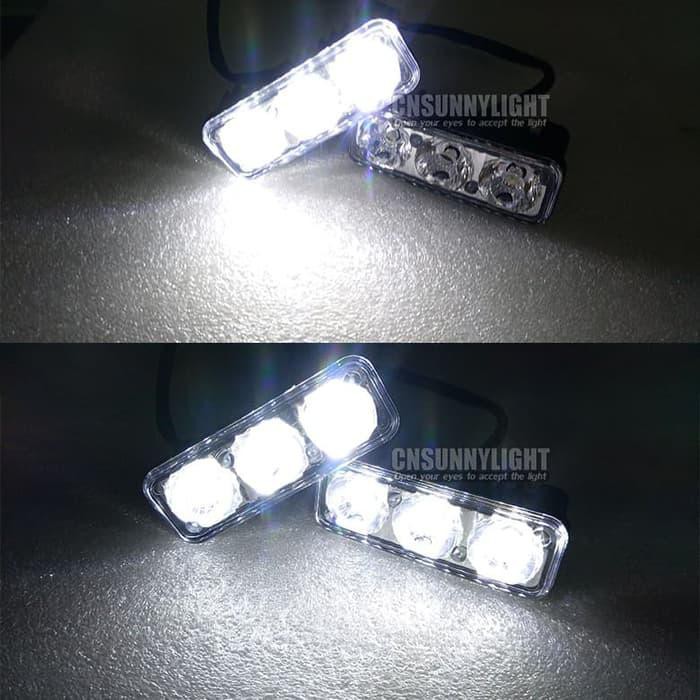 Jual PROMO HARGA LAMPU LE DRL 3 TITIK WATERPROOF 2pcs Lampu Mobil LED ...