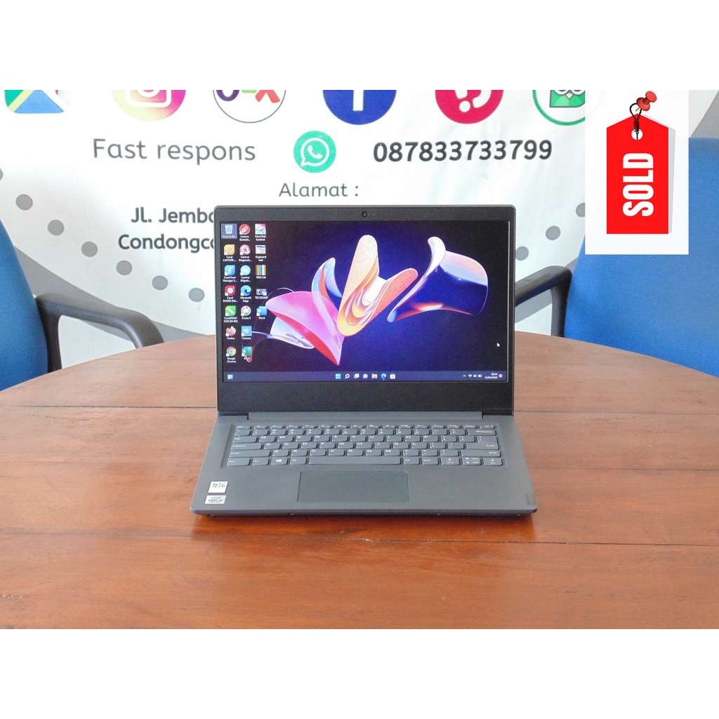 Jual Lenovo V14-IIL | 14 inch Core i3-1005G1 10th gen | UHD Graphics | Ram 4GB | SSD 128GB + 1TB ...