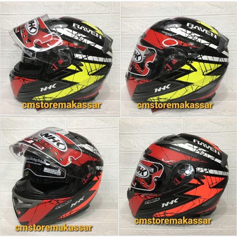 Jual Helm NHK RX9 Motif Raven Series Motif Terbaru NHK Full Face SNI ...