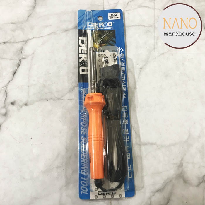Jual Solder Dekko 40w ORIGINAL / Soldering Iron Deko 40 watt | Shopee Indonesia