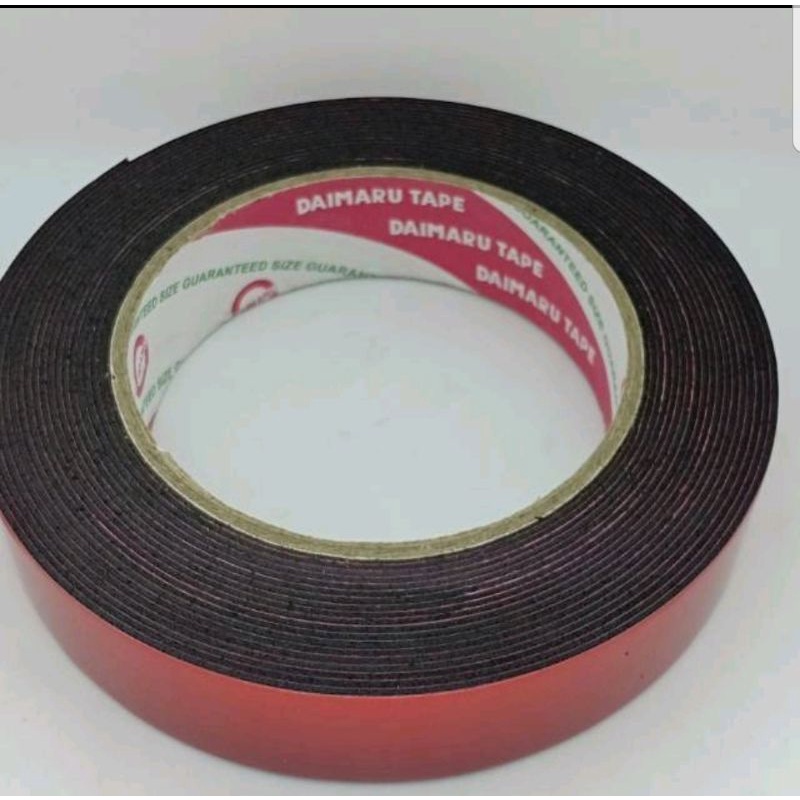 Jual Double Tape 24 mm x 5 M / Dobel Tip 2 Sisi Busa Foam Daimaru Isolasi Bolak Balik Tebal ...