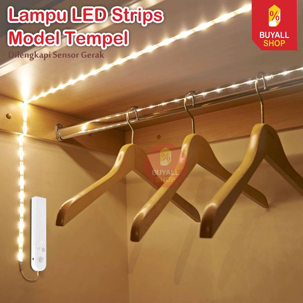 Jual Lampu LED Strip Aesthetic Model Tempel dengan Sensor Gerak ...