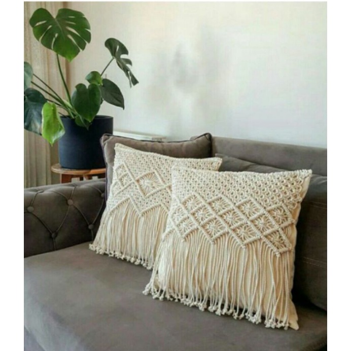 Jual macrame sarung bantal macrame | Shopee Indonesia