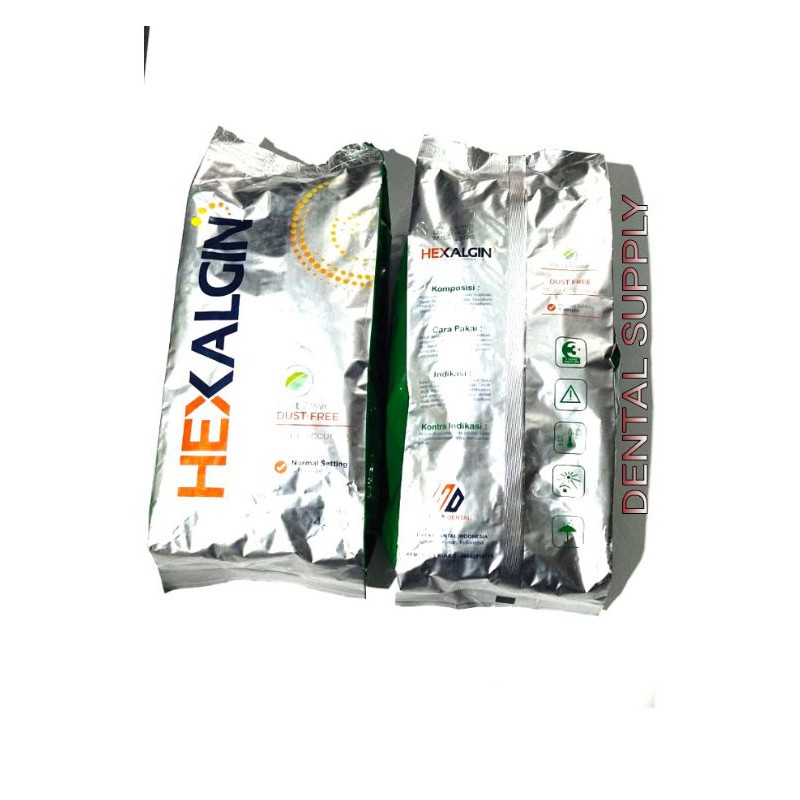 Jual Dental Alginate Hexalgin Normal Set Mint Bahan Cetak Gigi Gusi ...