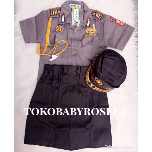 Jual Baju kostum seragam profesi anak Polwan / polisi wanita | Shopee ...