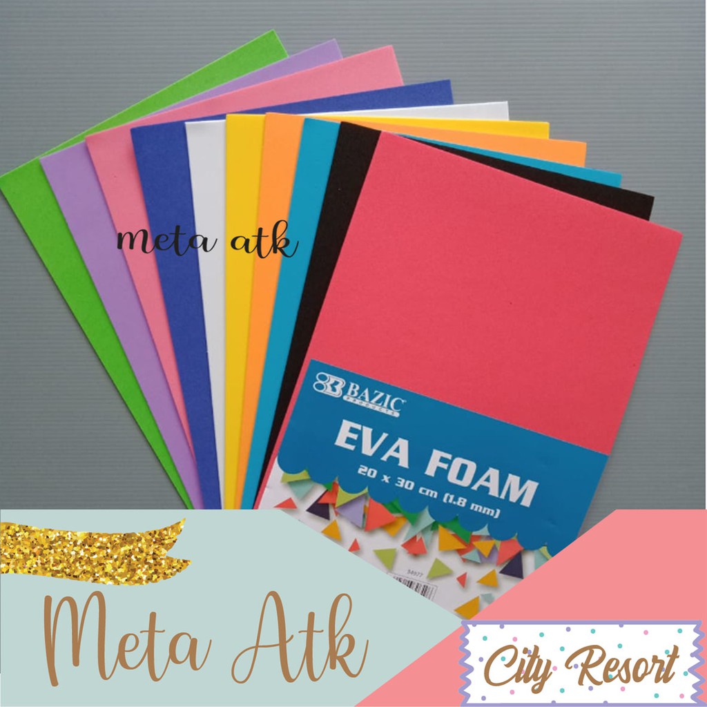 Jual Foam Art / Kertas Busa 20x30 Bazic 1 pak (10warna) | Shopee Indonesia