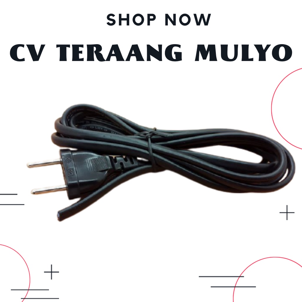 Jual KABEL AC BUNTUNG KITANI GEPENG 2 METER (OVAL CABLE POWER CORD ...