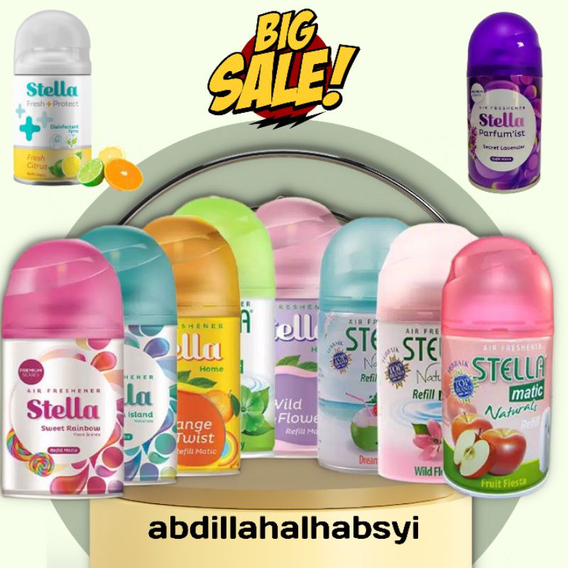 Jual Stella reffil matic spray 160 ml /pengharum ruangan | Shopee Indonesia