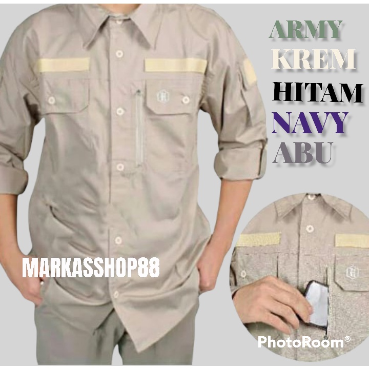 Jual kemeja hexagon / kemeja lapangan / kemeja kantor / kemeja ...