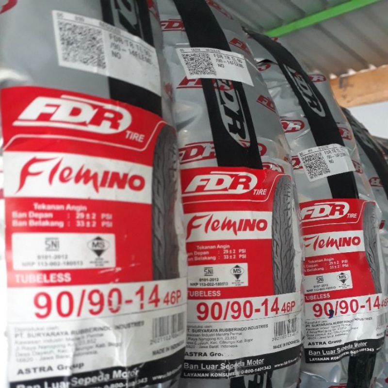 Jual Ban luar fdr flemino 90/90-14 ban tubles motor matic beat vario ...