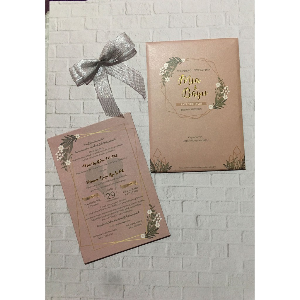 Jual Undangan Pernikahan Hard Cover Potret | Shopee Indonesia