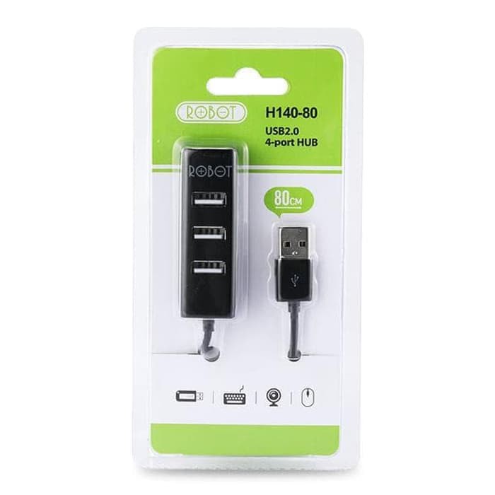 Jual USB HUB ROBOT H140-80 ( 4 PORT ) | Shopee Indonesia