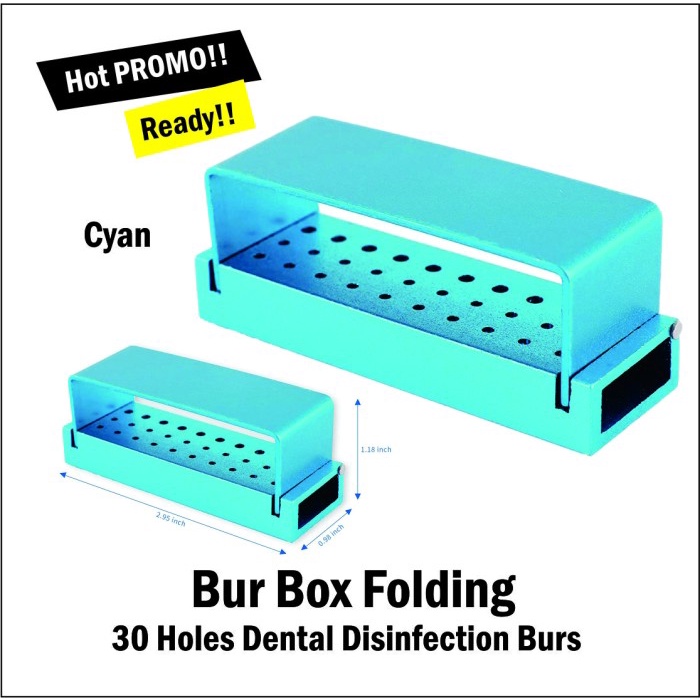 Jual Dental Bur Burs Disinfection Box Alumunium Autoclave 30 Hole ...