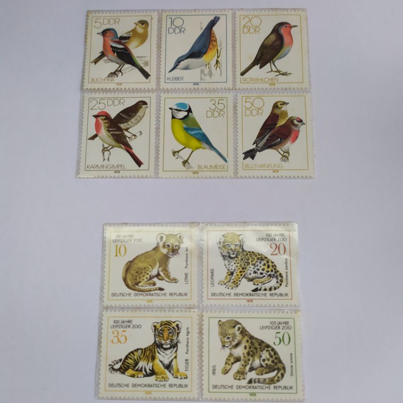 Jual perangko baru jerman kuno harimau burung langka jaman dulu ...