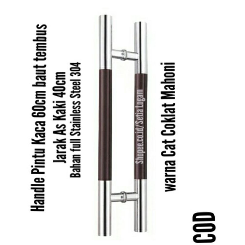 Jual Handle Pintu 60cm baut tembus full stainless steel 304 | Shopee ...