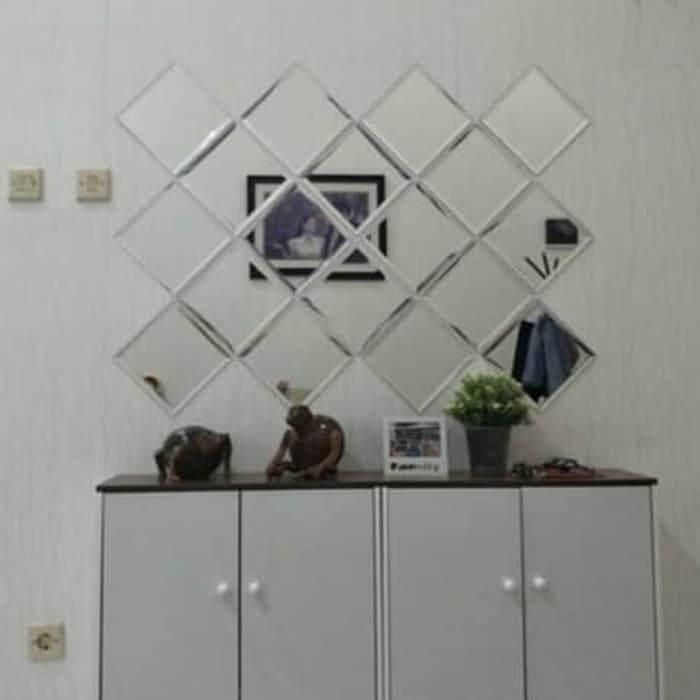 Jual Kaca Cermin Bevel Cermin Hiasan dinding kaca Bevel square&hd1025 ...