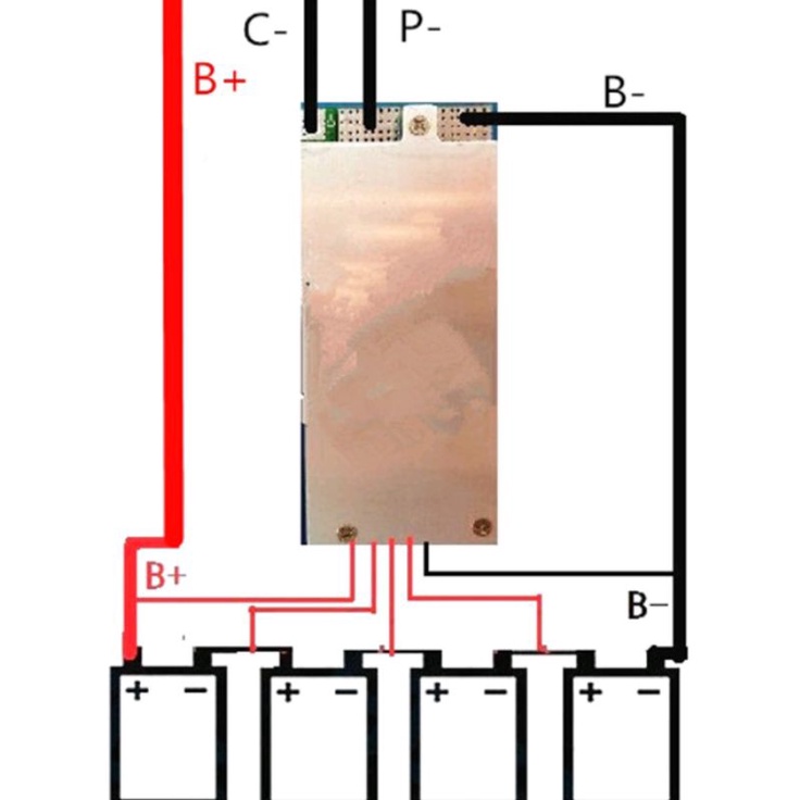 Jual BMS 12 VOLT 100A 4s 3.2volt x 4 batre management sistem dengan ...