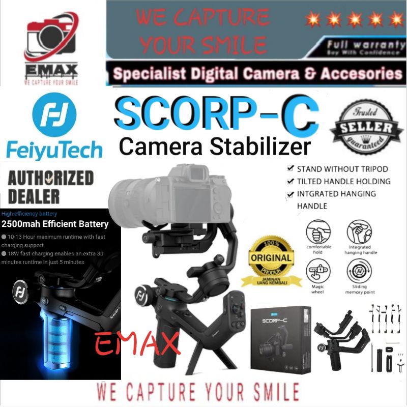 Jual Feiyu Tech Scorp-C 3-Axis Handheld Gimbal Stabilizer Camera FeiyuTech Scorp C Kamera ...