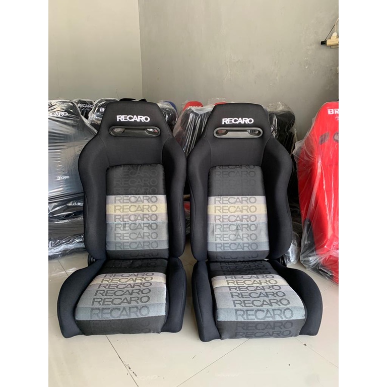 Jual JOK MOBIL RACING REP RECARO SR3 HITAM GRADASI CAR SEAT | Shopee ...