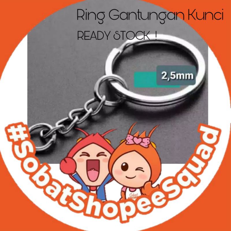 Jual ring gepeng ring gantungan kunci karet ring bulat rantai gerigi ...