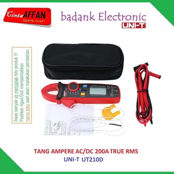 Jual TRUE RMS UNI-T UT210D 200A AC/DC Tang Ampere Clamp Meter UT-210D | Shopee Indonesia