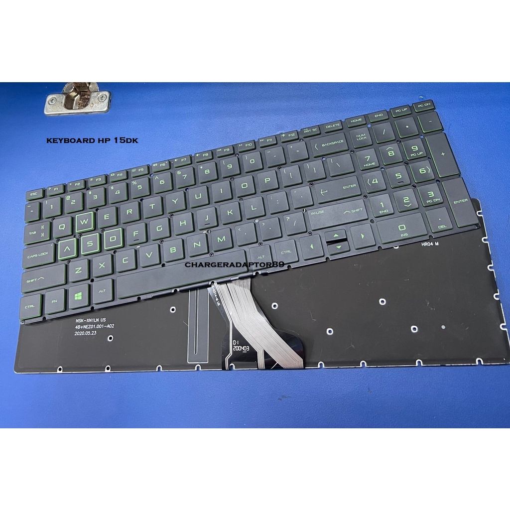 Jual Keyboard Hp 15-Cx 15-Ec 15-Dk Nsk-xn2bc Backlit green Pavilion ...