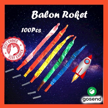 Jual Balon Roket 100 Pcs/ Balon Panjang Dengan Sedotannya Bisa Terbang ...