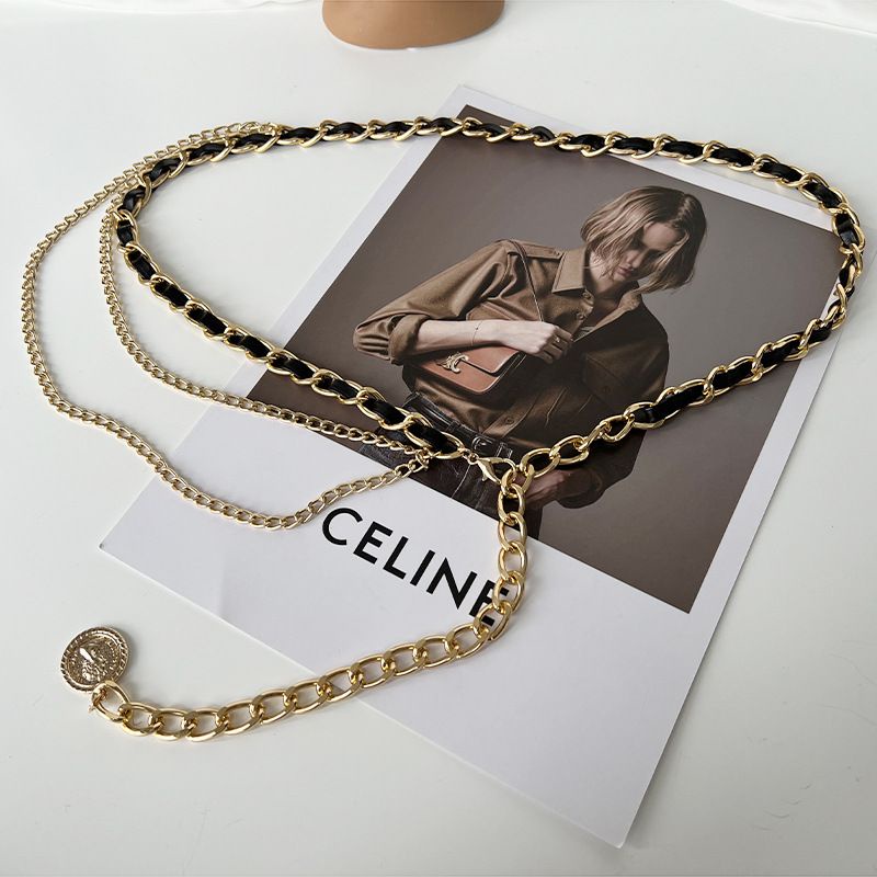 Jual VENDI - Belt Rantai Wanita Korea Gold Logam Chain Branded Gesper Pinggang "Dai | Shopee ...