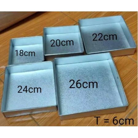 Jual LOYANG KUE BOLU KOTAK SET isi 5 ( Ukuran Berbeda ) | Shopee Indonesia