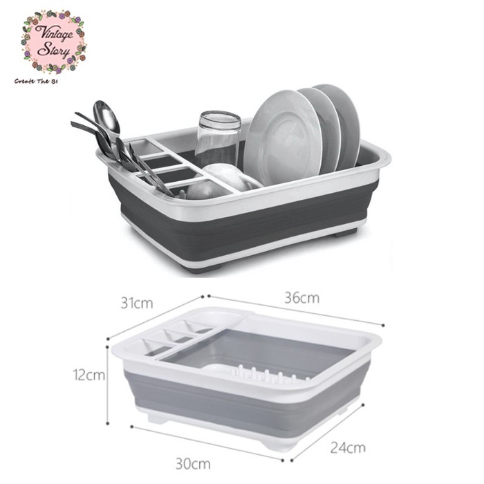 Jual Rak Piring Sendok Bisa Lipat Kitchen Organizer | Shopee Indonesia