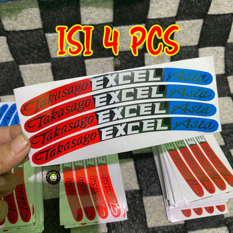 Jual stiker pelk takasago excel asia isi 4 pcs bisa buat semua velg ...