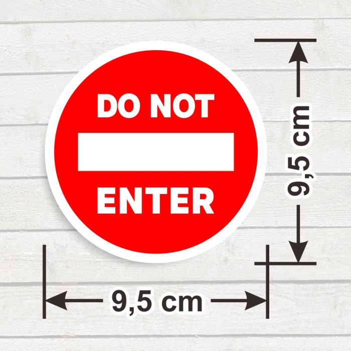 Jual Sticker Vinyl Sign Verboden Stiker Dilarang Masuk Do Not Enter 9,5 ...