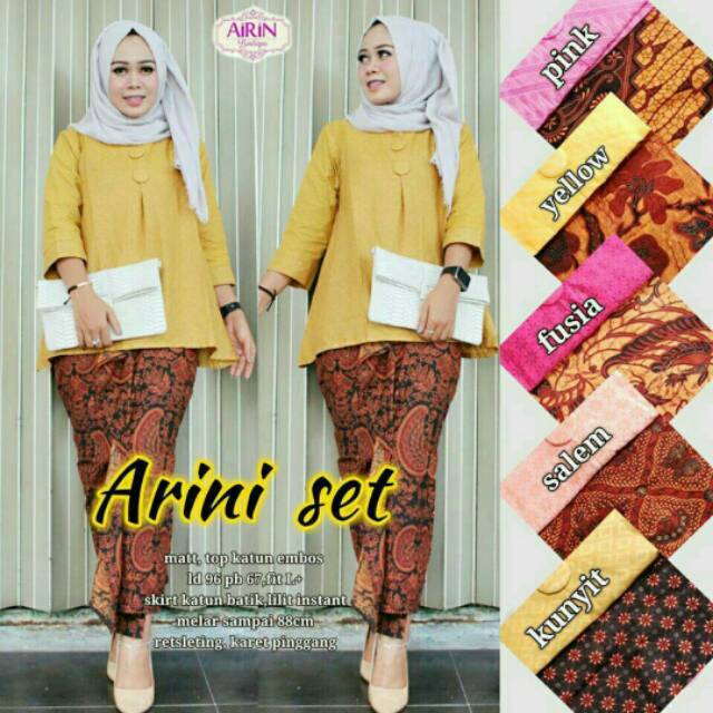 Jual ARINI SET KEBAYA JARIK BLOUSE EMBOSS ETHNIC SERAGAM BRIDESMAIDS ...