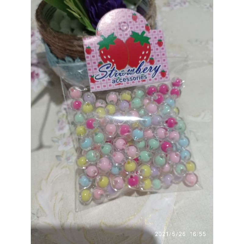 Jual Bahan craft : mote bening warna | Shopee Indonesia