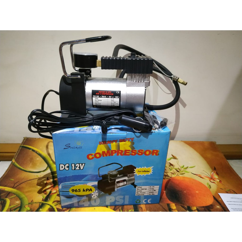 Jual Shenar Pompa Ban Mini Tekanan 140PSI -Heavy Duty Air Compressor ...