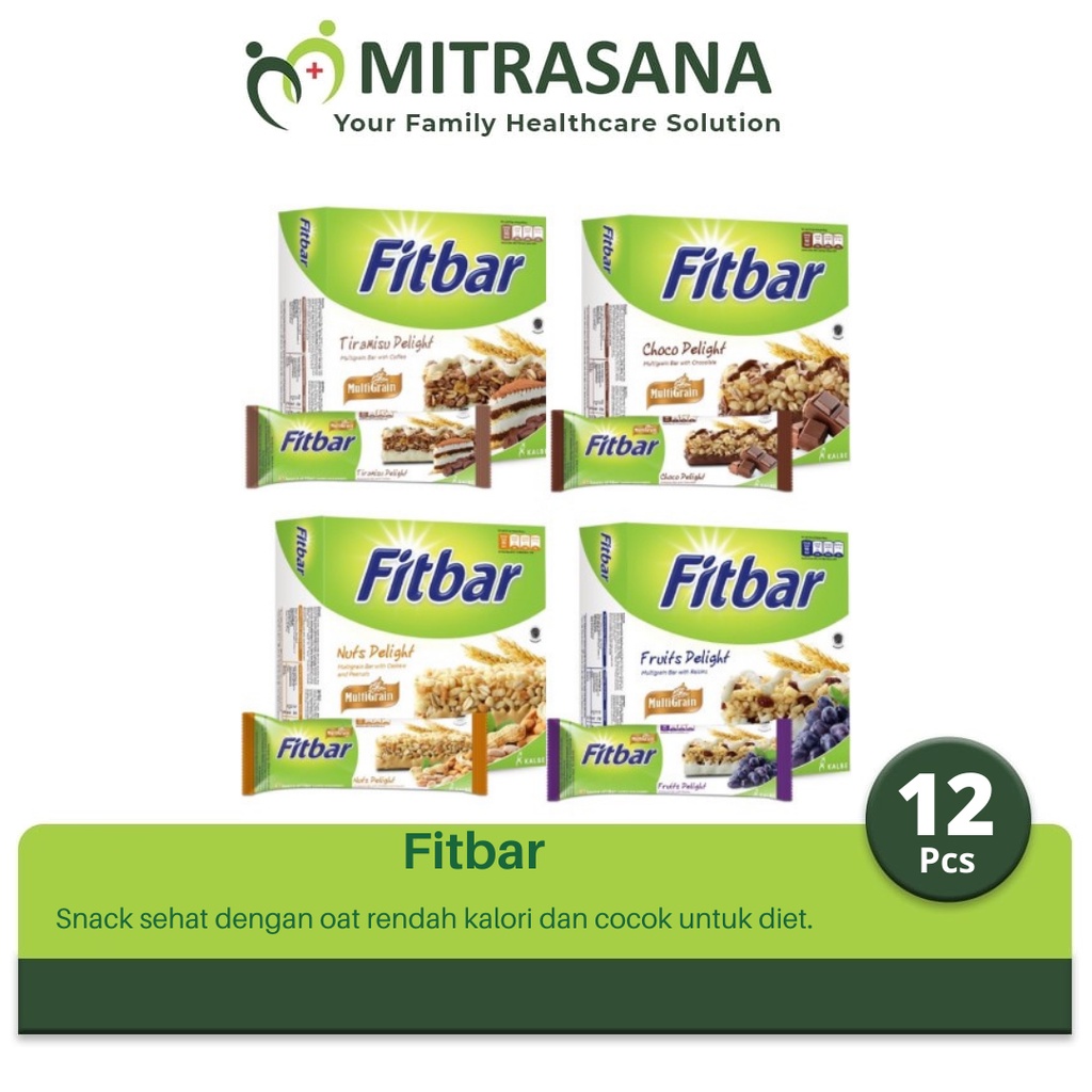 Jual Fitbar Pack 1 pcs Coklat, Fruit Rasberry, Nuts Delight, Tiramisu ...