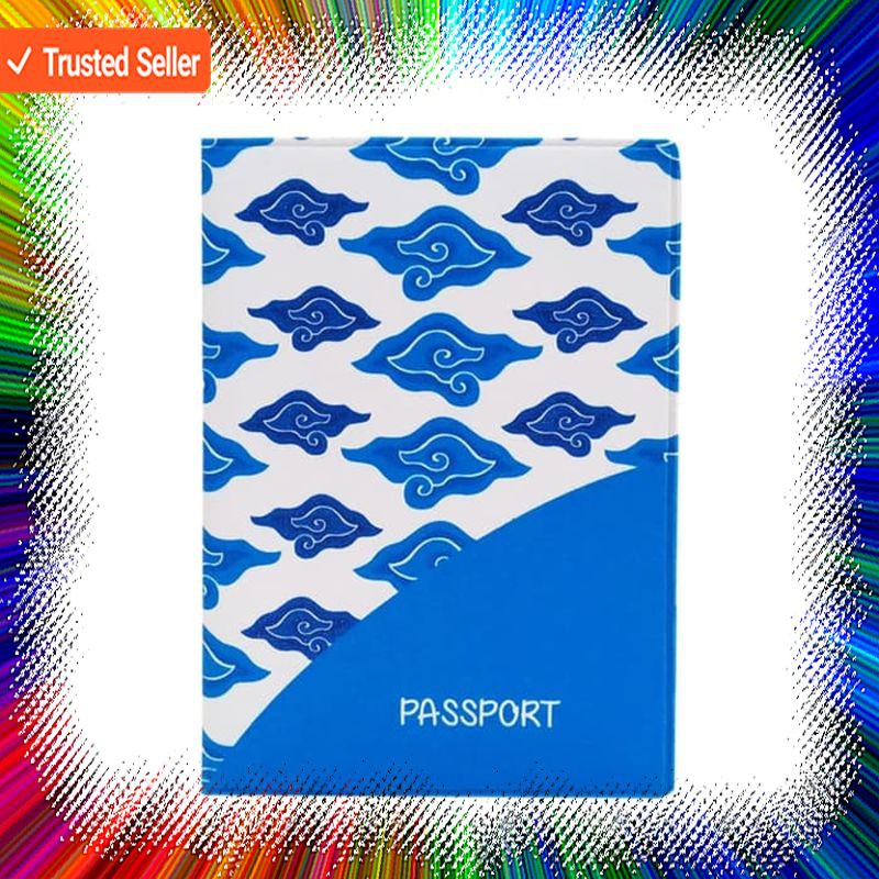 Jual Jual Cover Passport Batik Mega Mendung Biru Sampul Passport Case ...