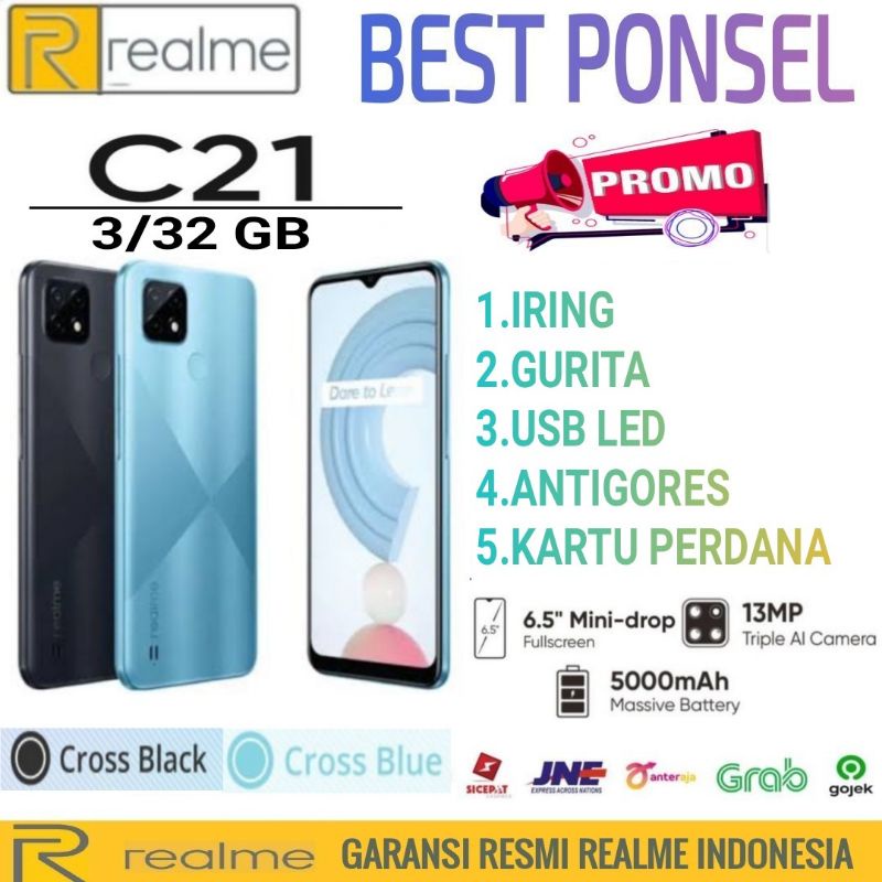 Jual REALME C21 RAM 3/32 GB GARANSI RESMI REALME INDONESIA | Shopee ...