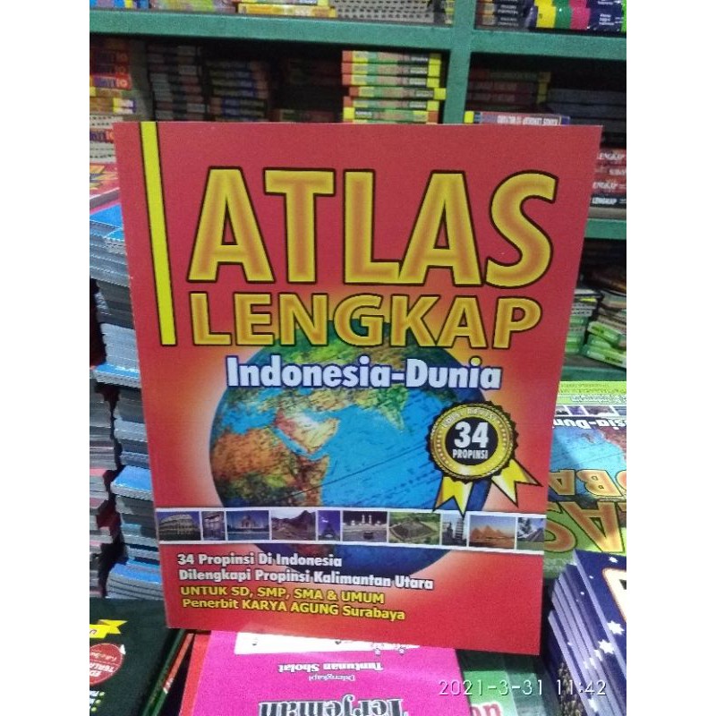 Jual Atlas lengkap indonesia dan dunia 34 propinsi | Shopee Indonesia