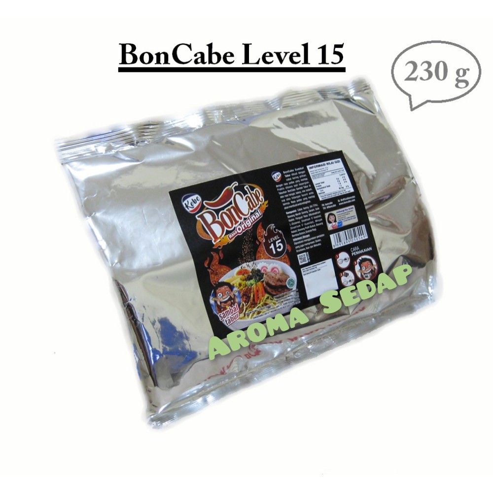 Jual Boncabe Level 15 230gr per 1PCS | Bon Cabe | Cabe Bubuk | Cabai ...