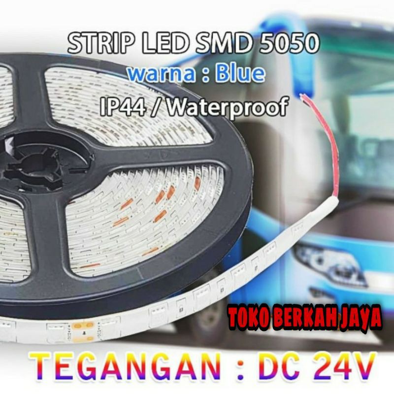 Jual LED Strip 5050 Biru ip44 DC 24 Volt | Shopee Indonesia