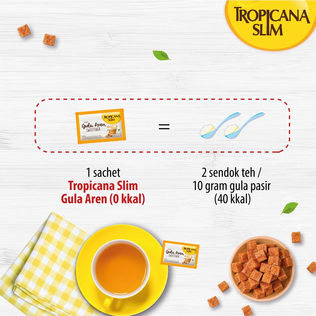 Jual Tropicana Slim Sweetener Gula Aren 50 sachet - Pemanis untuk Bantu ...