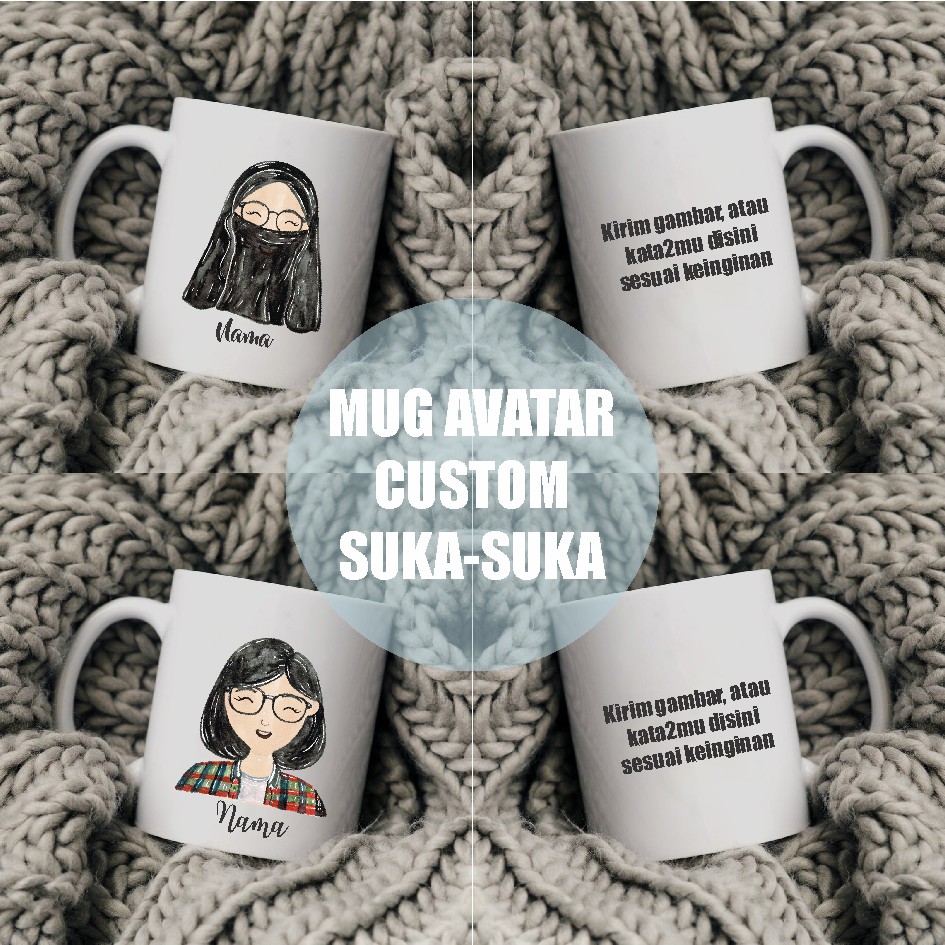 Jual MUG CUSTOM LUCU KARIKATUR, AVATAR, KARAKTER KEREN HIGH GRADE ...