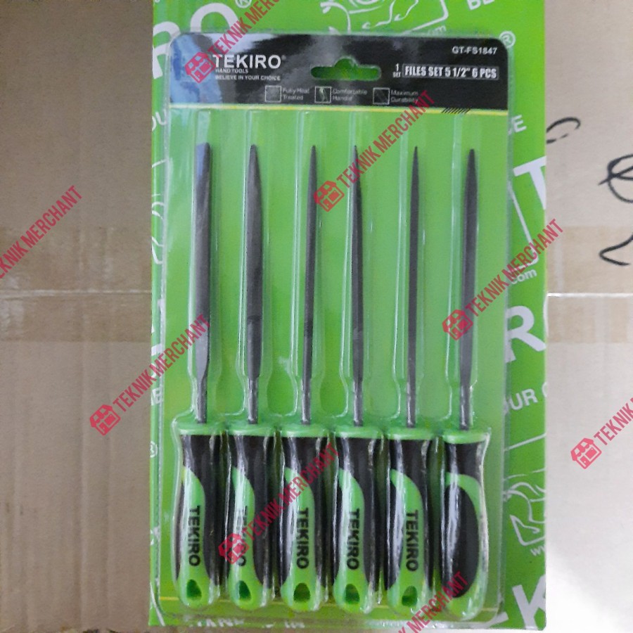 Jual TEKIRO GT-FS1847 Kikir Set 6 Pcs 5.5 Inch - Kikir Besi Kayu Files | Shopee Indonesia