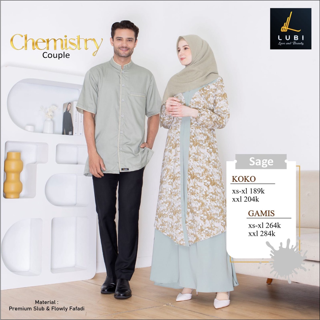 Jual Gamis Couple Lubi Chemistry Sage | Shopee Indonesia